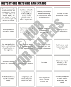 Cognitive Distortions Matching Game – Hub For Helpers