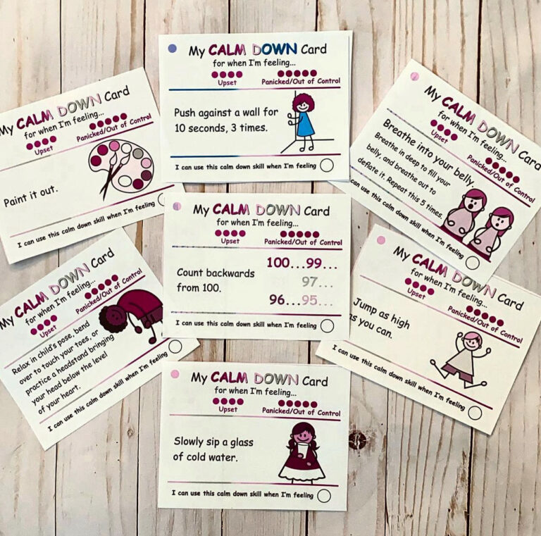 My Calm Down Cards – Hub For Helpers